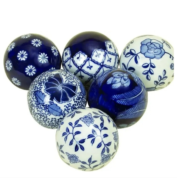 Other | Flash Sale Nwt Set Of 6 Ceramic Decorative Balls | Poshmark